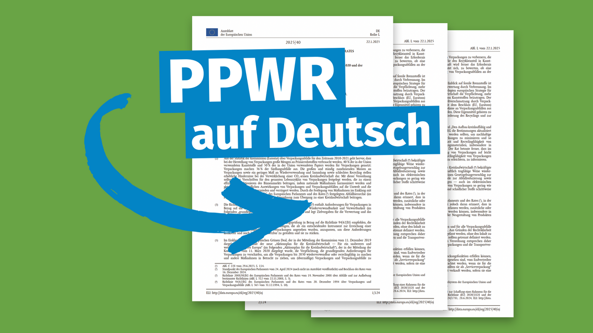 PPWR Original-Gesetzestext (Deutsch, Version von 2025/40)